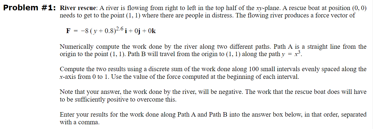 Solved River rescue: A river is flowing from right to left | Chegg.com