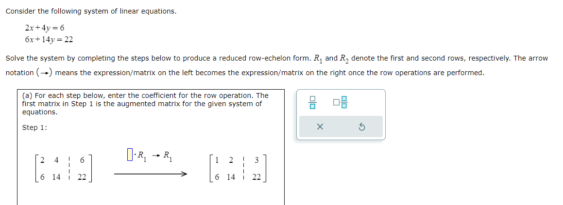 Solved \r\nStep 2: \\[ \\left[\\begin{array}{cc:c} 1 & 2 & 3 | Chegg.com