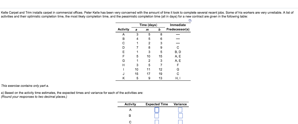 Solved Kelle Carpet and Trim installs carpet in commercial | Chegg.com