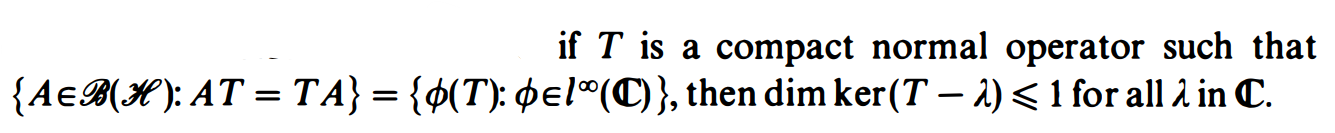 if T is a compact normal operator such that | Chegg.com