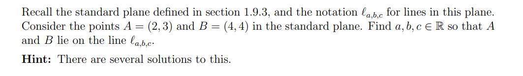 Solved Recall the standard plane defined in section 1.9.3, | Chegg.com