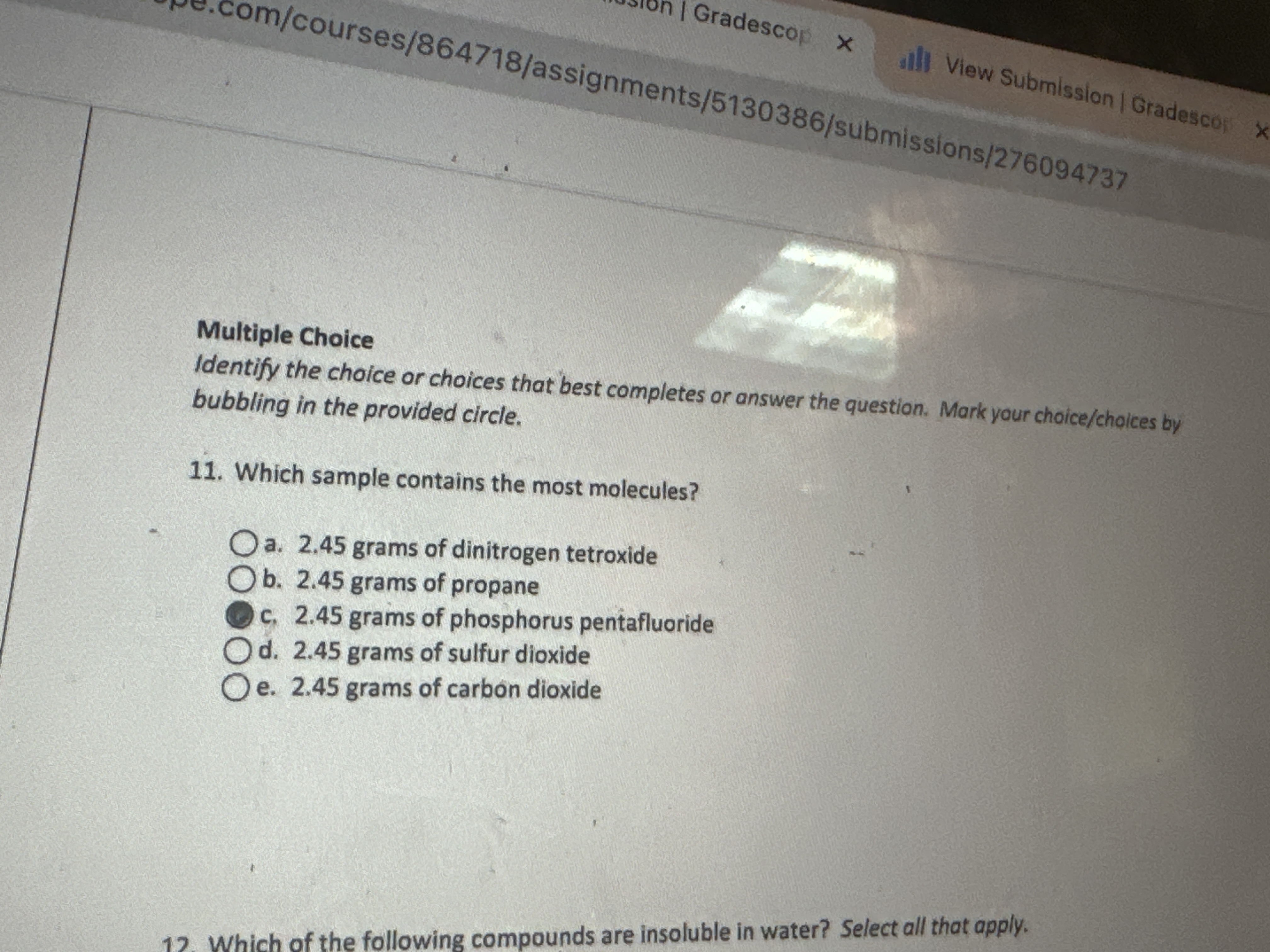 Solved Multiple ChoiceIdentify the choice or choices that | Chegg.com