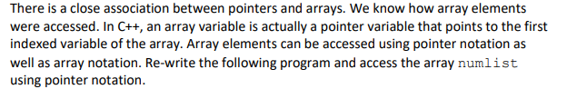 Solved There is a close association between pointers and | Chegg.com