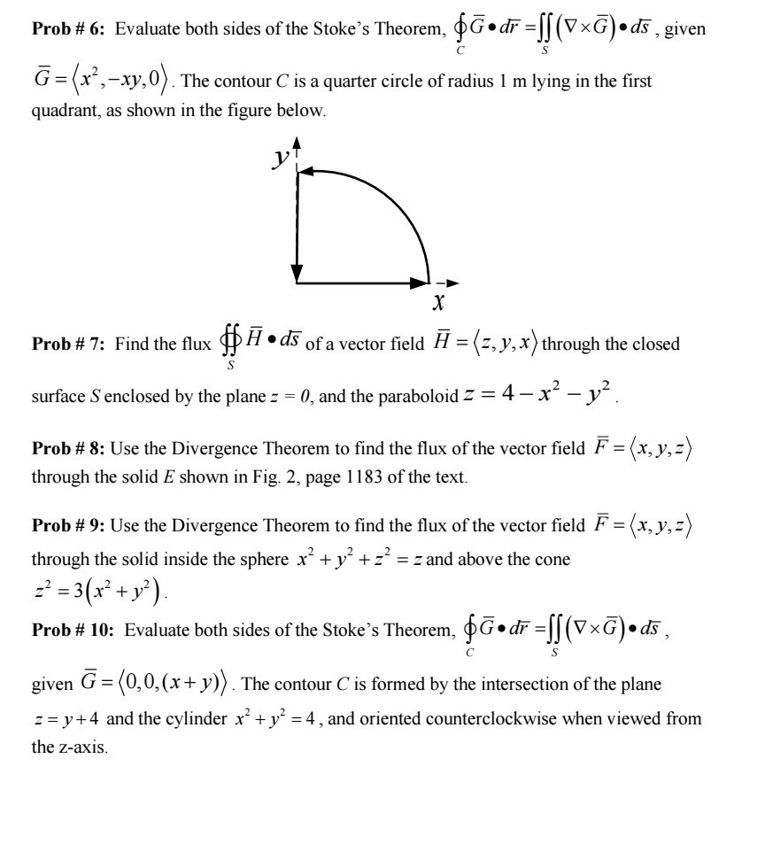 Solved Prob # 6. Evaluate both sides of the Stoke's Theorem. | Chegg.com