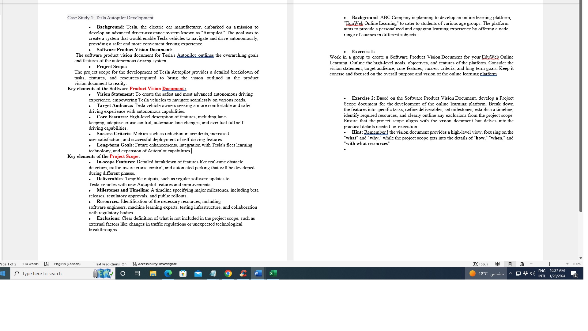 Solved difference between vision document and scope | Chegg.com