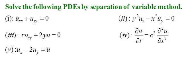 Solved Solve the following PDEs by separation of variable | Chegg.com