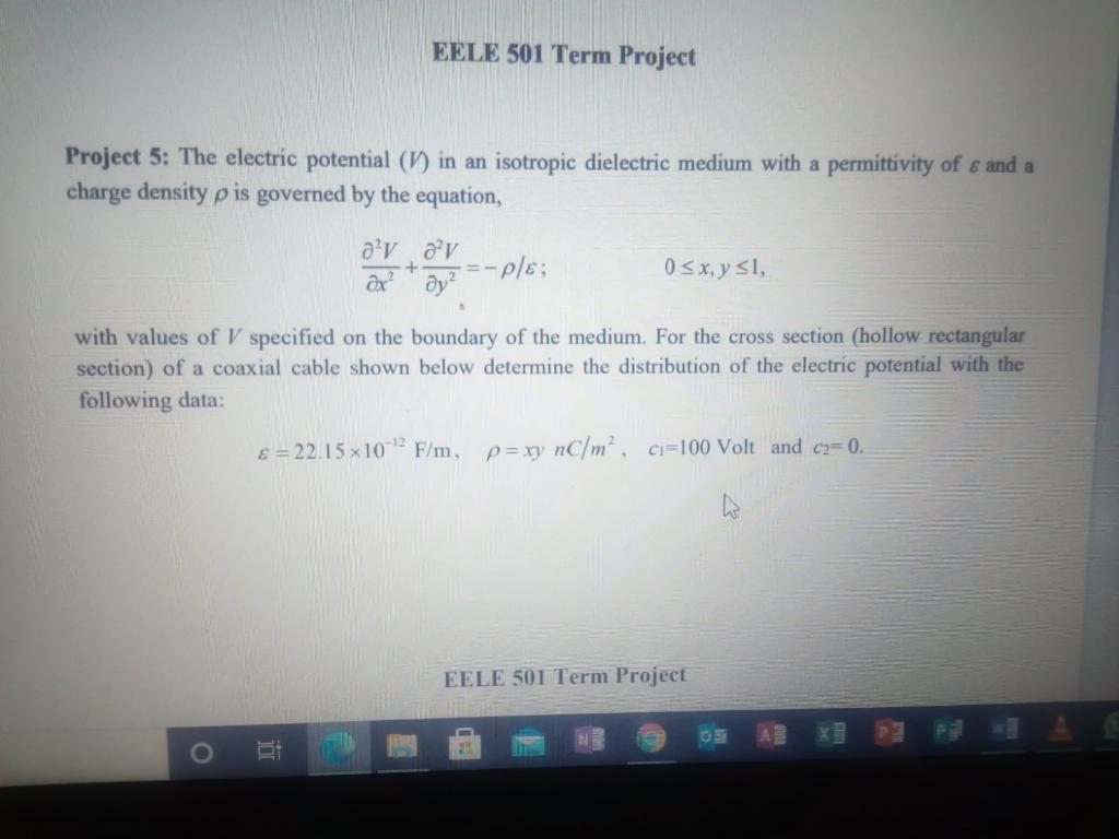 Solved 5) electric potential (V) in an isotropic dielectric | Chegg.com
