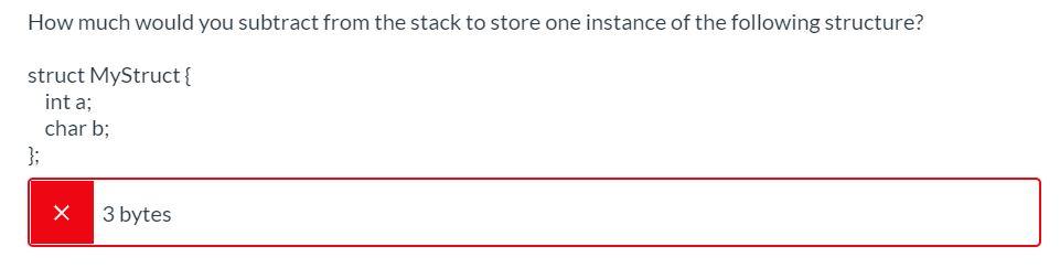 Solved How much would you subtract from the stack to store | Chegg.com