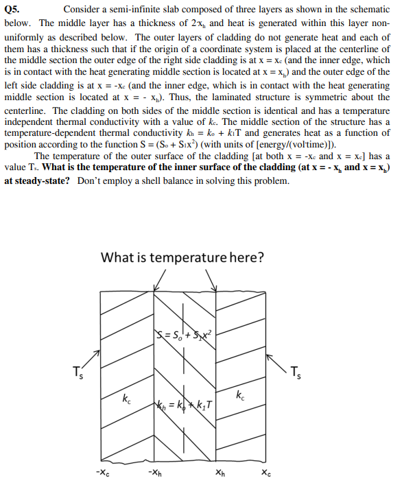 Solved Q5. Consider a semi-infinite slab composed of three | Chegg.com Solved Q5. Consider a semi-infinite slab composed of three | Chegg.com
