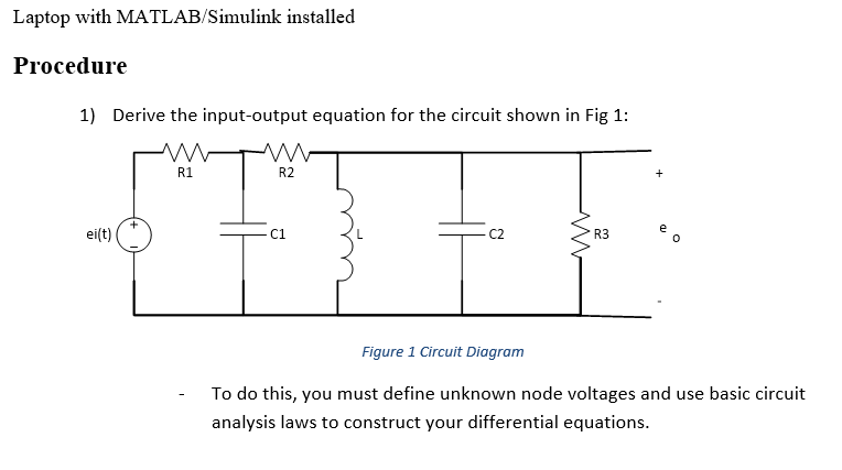 Solved Laptop with MATLAB/Simulink installed Procedure 1) | Chegg.com