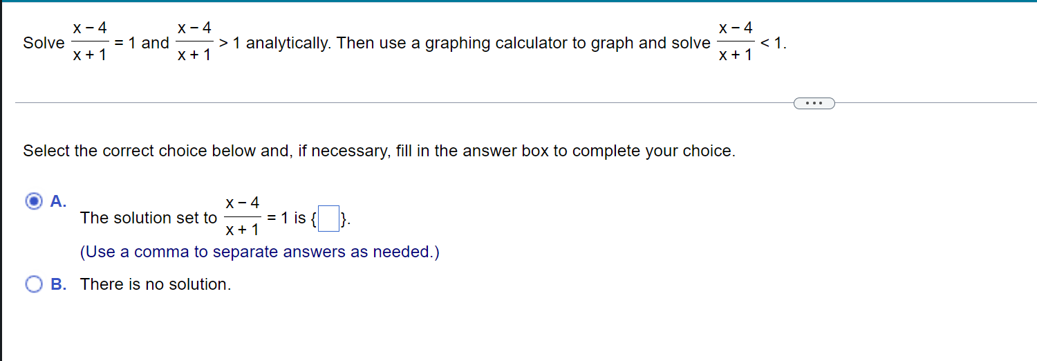 Solved X-4 Solve X-4 X + 1 X-4 = 1 and >1 analytically. Then | Chegg.com Solved X-4 Solve X-4 X + 1 X-4 = 1 and >1 analytically. Then | Chegg.com