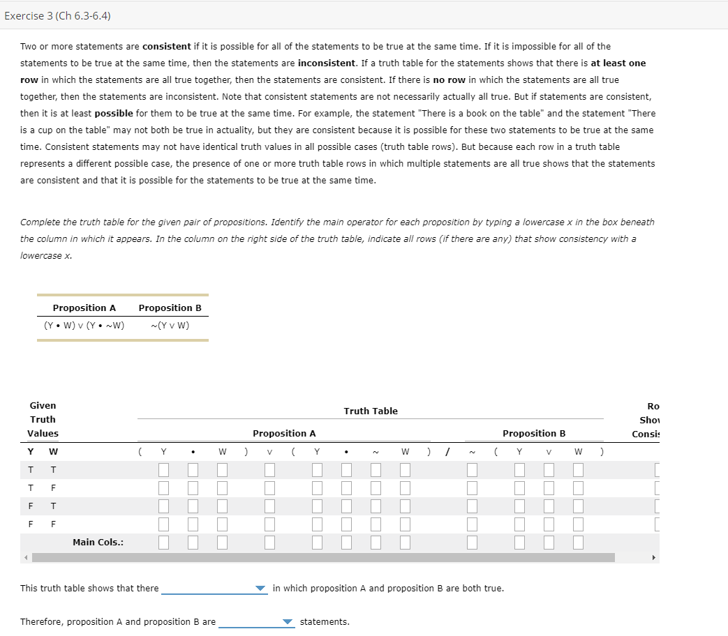 Solved Two or more statements are consistent if it is | Chegg.com