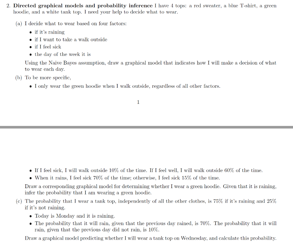 2. Directed graphical models and probability | Chegg.com