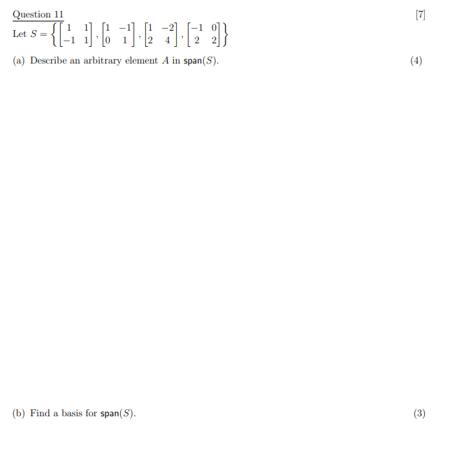 Solved Question 11 Let S = (101129} (a) Describe an | Chegg.com