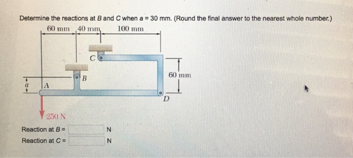 Solved Determine The Reactions At B And C When A 30 Mm