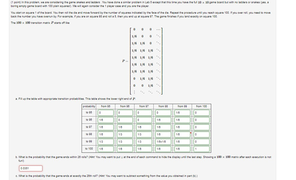 PLEASE GIVE THE ANSWERS FOR PART B AND C USING MATLAB | Chegg.com