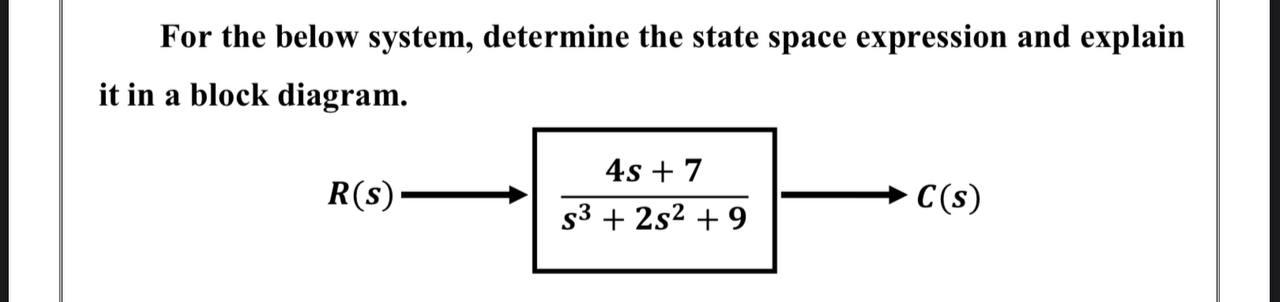 Solved For the below system, determine the state space | Chegg.com