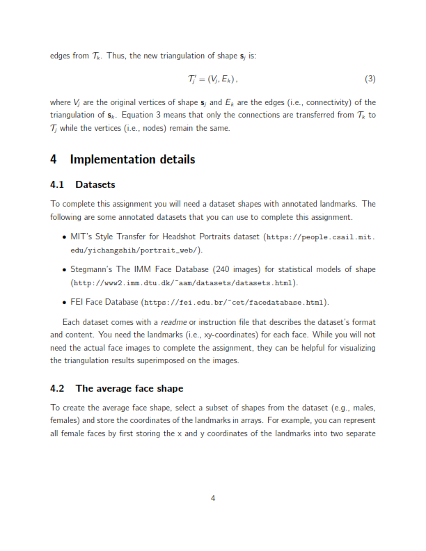 Solved Assignment: Face Shape Interpolation CSE 4280/5280 | Chegg.com
