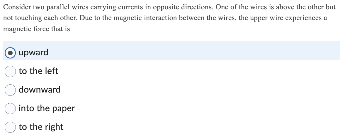 Solved Consider two parallel wires carrying currents in | Chegg.com