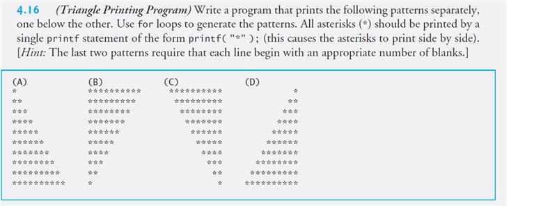 Solved 416 Triangle Printing Program Write A Program That 6648