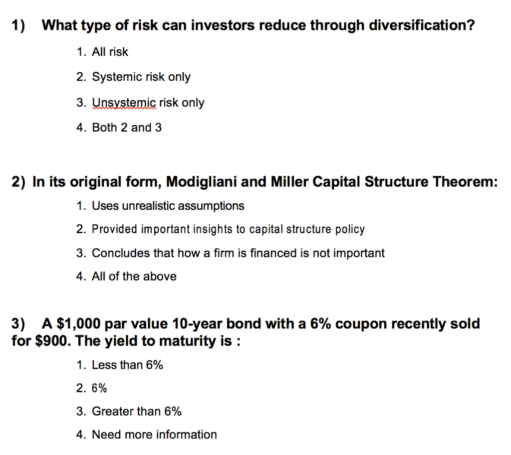 Solved 1) What type of risk can investors reduce through | Chegg.com