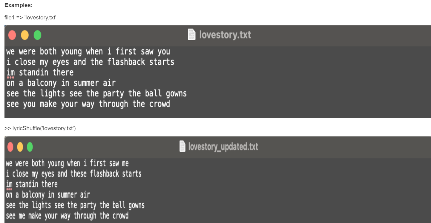 Solved Inputs: • (char) filename (file contains the names of | Chegg.com