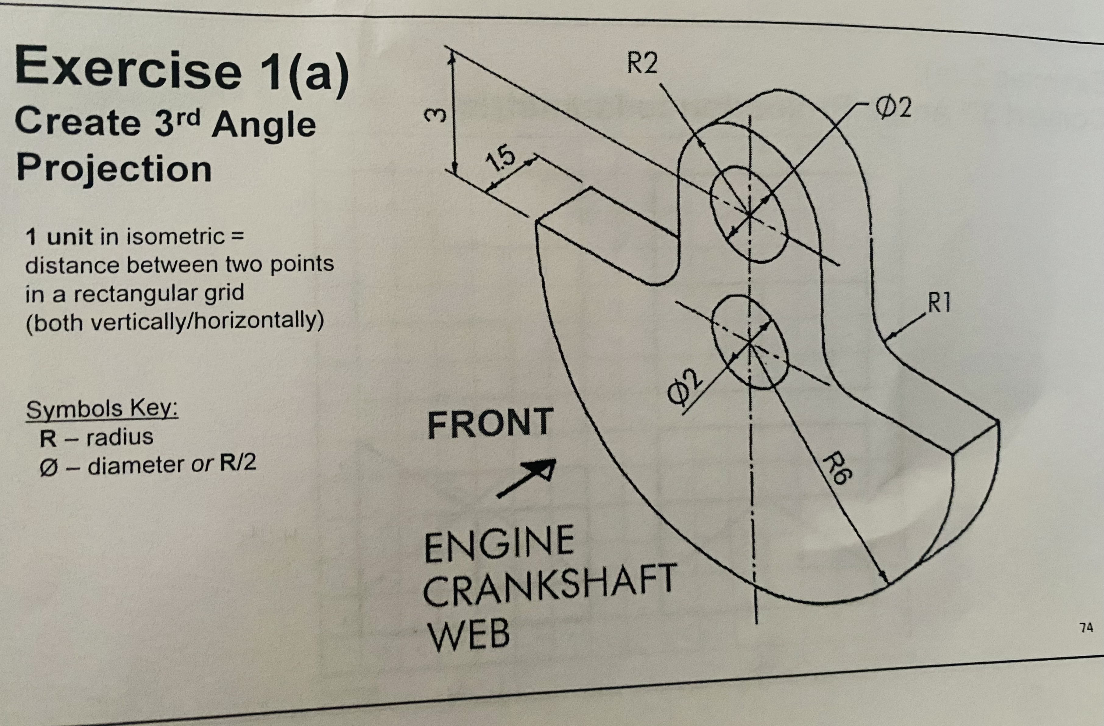 Solved Exercise 1(a) Create \\( 3^{\\text {rd }} \\) Angle | Chegg.com