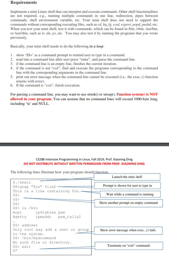 requirements-implement-a-mini-linux-shell-that-can-chegg