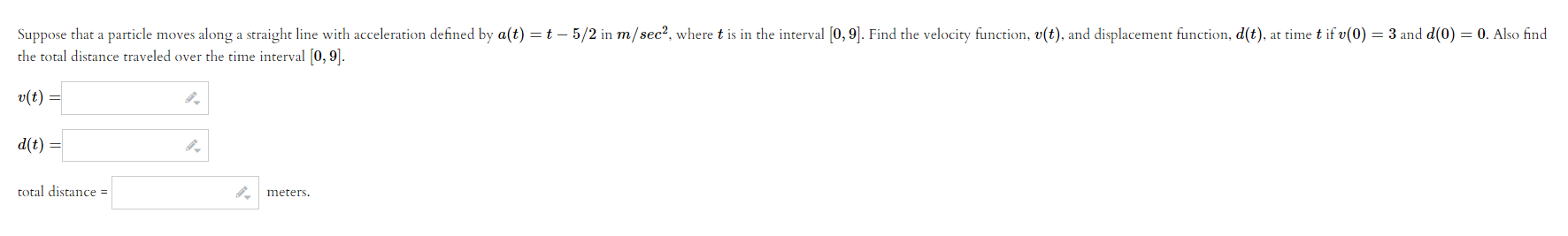 Solved Suppose that a particle moves along a straight line | Chegg.com