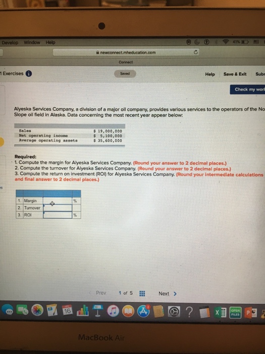 Solved 41% 1 Exercises Help Save&Exit Sub Seved Check my | Chegg.com