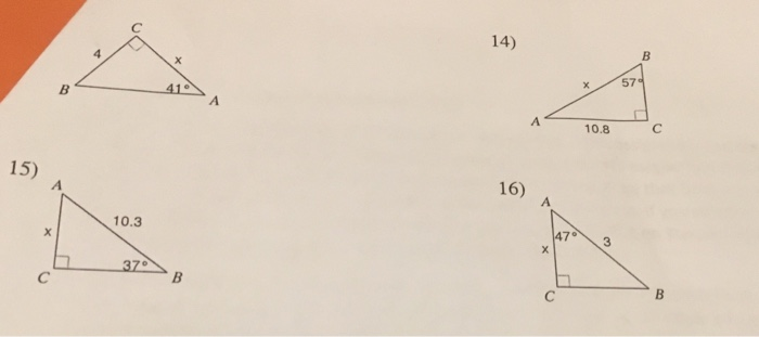 Solved Find the measure of each side indicated. Round to the | Chegg.com
