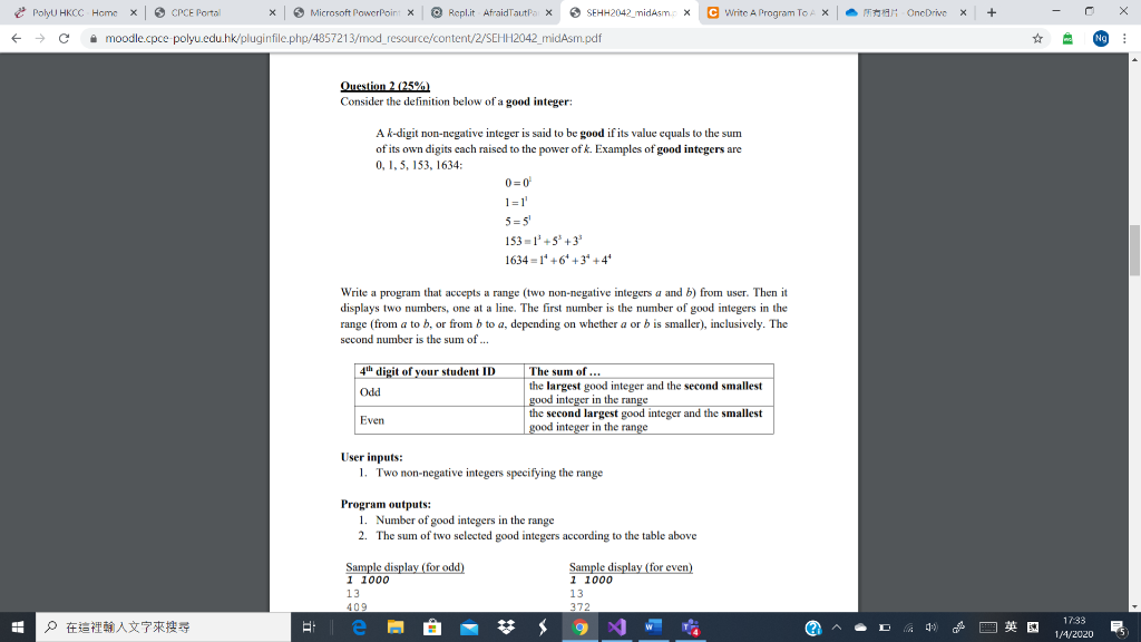 Solved x C Write A Program To. x . M OneDrive x + -ox PolyU | Chegg.com