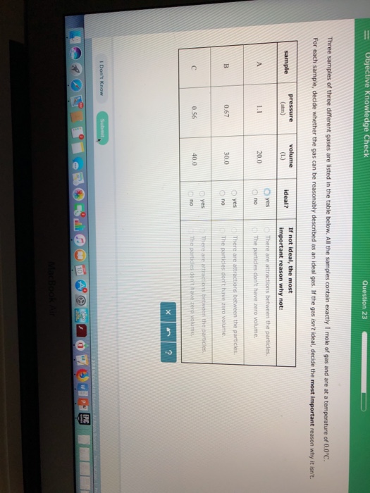 Solved objective Knowledge Check Three samples of three | Chegg.com