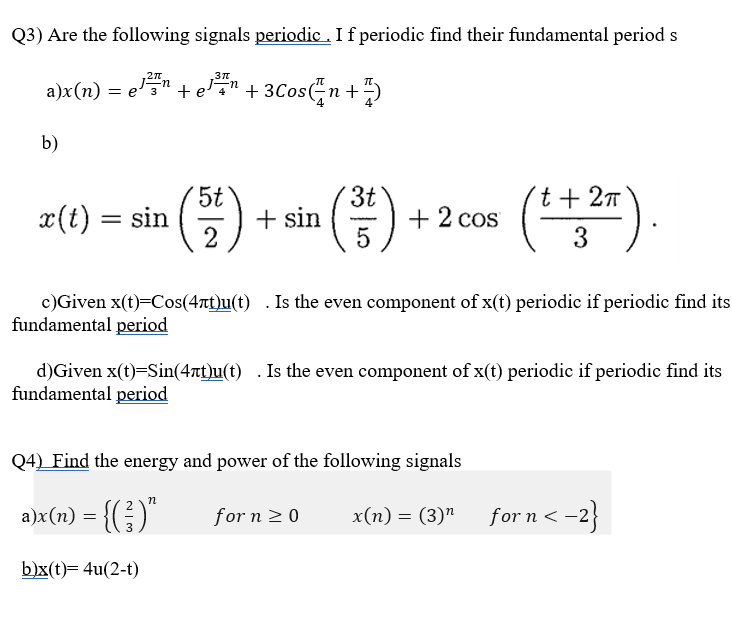 Solved Q2 Find and sketch the odd and even components of the | Chegg.com