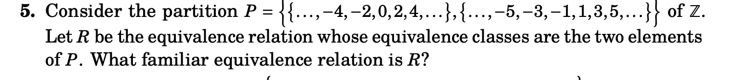 Solved 5. Consider the partition | Chegg.com