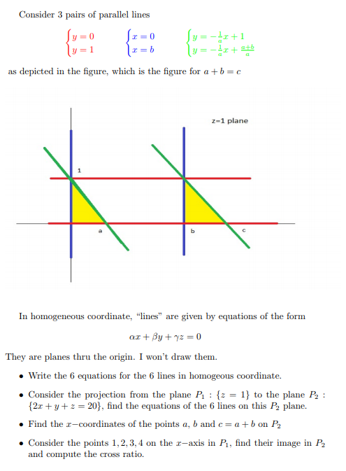 Consider 3 pairs of parallel lines as depicted in the | Chegg.com