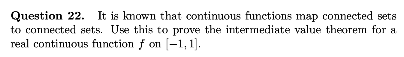 Solved Question 22. It is known that continuous functions | Chegg.com