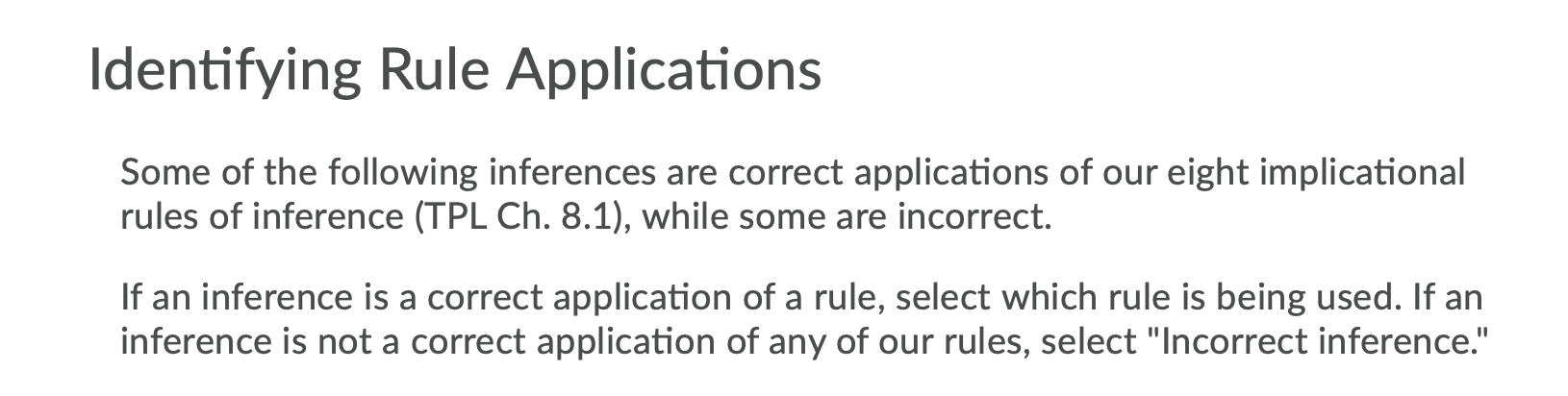 Solved Identifying Rule Applications Some of the following | Chegg.com