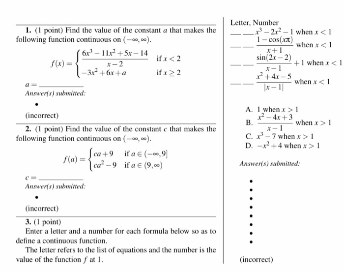 Solved Find the value of the constant a that makes the | Chegg.com