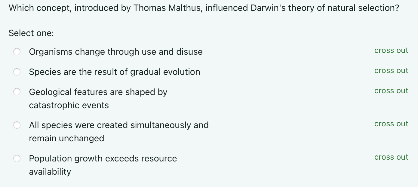 Solved Which concept, introduced by Thomas Malthus, | Chegg.com