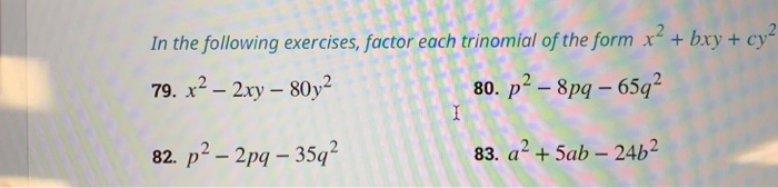 Solved In the following exercises, factor each trinomial of | Chegg.com