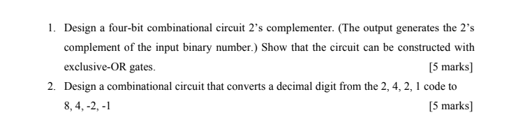 Solved Digital logic/ digital electronics problem. please | Chegg.com