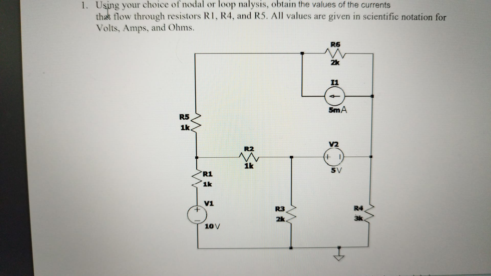 Solved 1. Using your choice of nodal or loop nalysis, obtain | Chegg.com