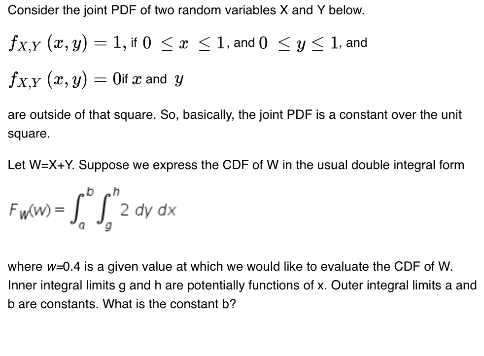 Solved Consider the joint PDF of two random variables X and | Chegg.com