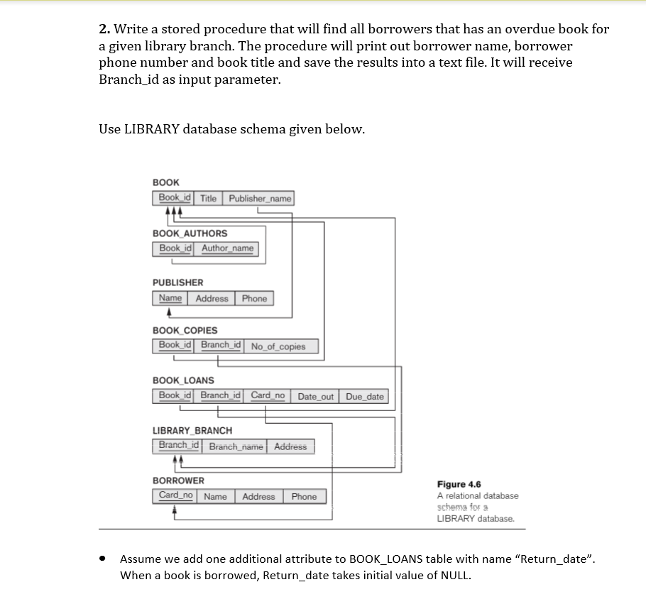 Solved 2. Write a stored procedure that will find all | Chegg.com