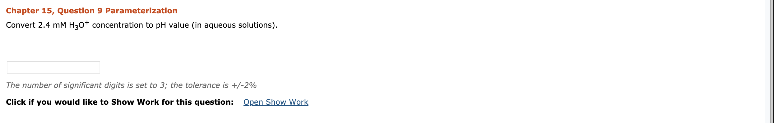 Solved Chapter 15, Question 9 Parameterization Convert 2.4 | Chegg.com