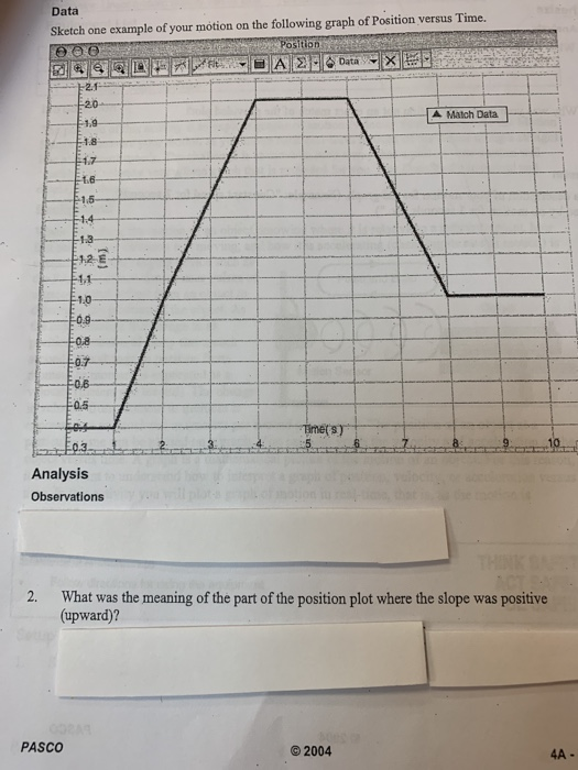 Solved Data Sketch one example of your motion on the | Chegg.com