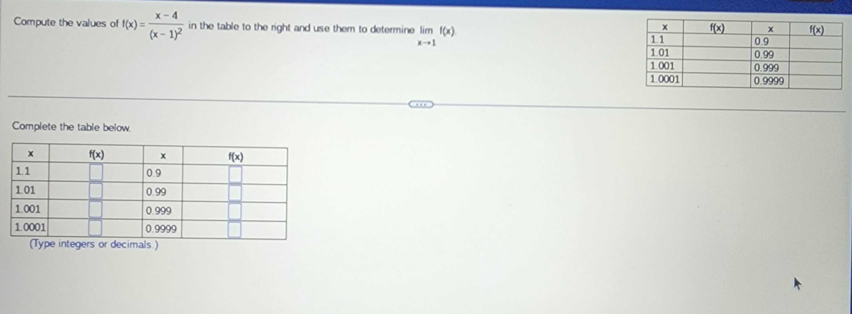 Solved Compute the values of f(x)=x-4(x-1)2 ﻿in the table to | Chegg.com