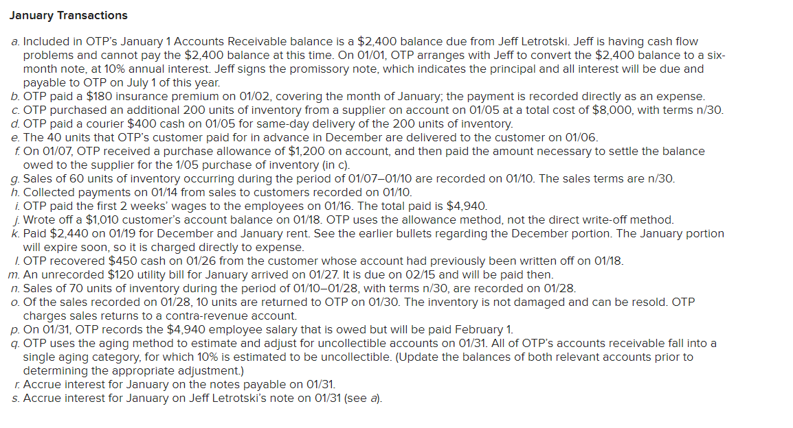 One Trick Pony (OTP) incorporated and began | Chegg.com