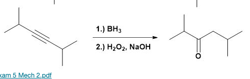 Solved 1.) BH3 2.) H2O2, NaOH kam 5 Mech 2.pdf | Chegg.com